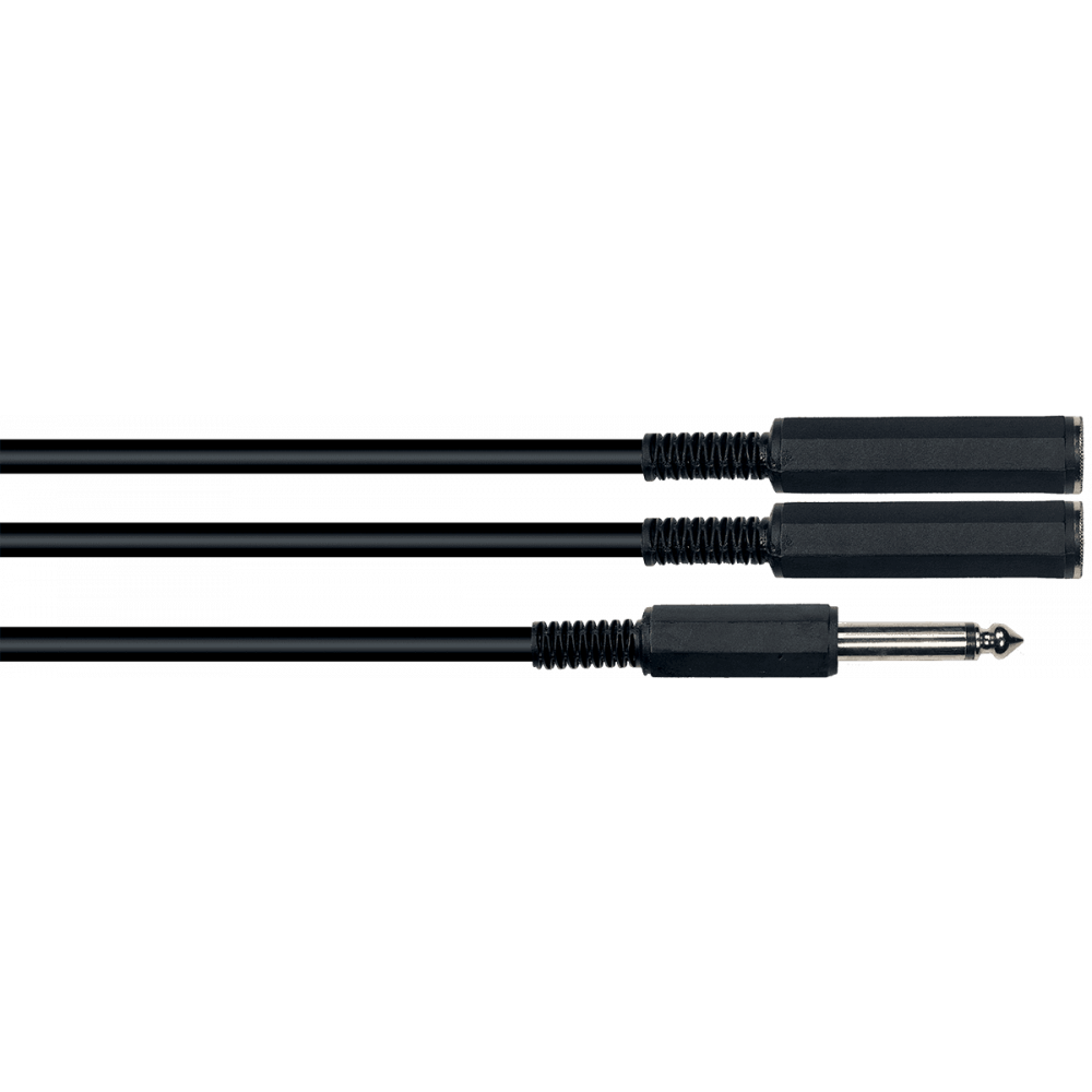 Yellow Cable Cordon 2 jack fem. 1 jack | Algam Webstore