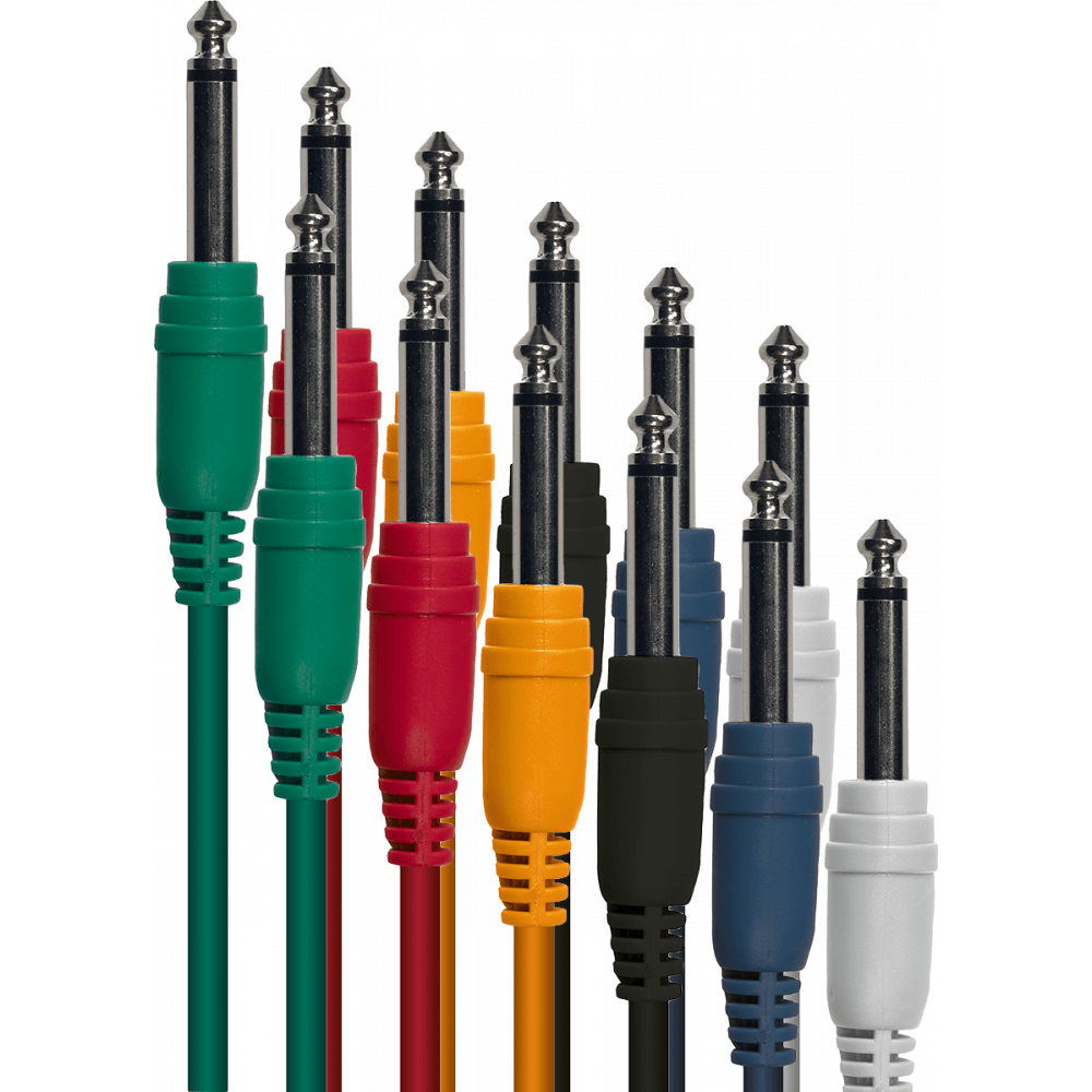 Yellow Cable Cordon patch jack jack 90 cm - lot de 6 | Algam Webstore