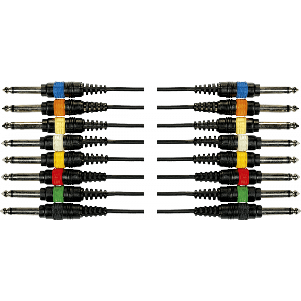 Yellow Cable Octopaire 8 jack mono 8 jack mono 5 m | Algam Webstore
