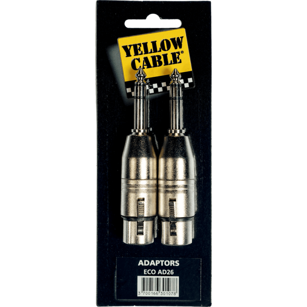 Yellow Cable Adaptateur jack st male xlr fem. - lot de 2 | Algam Webstore
