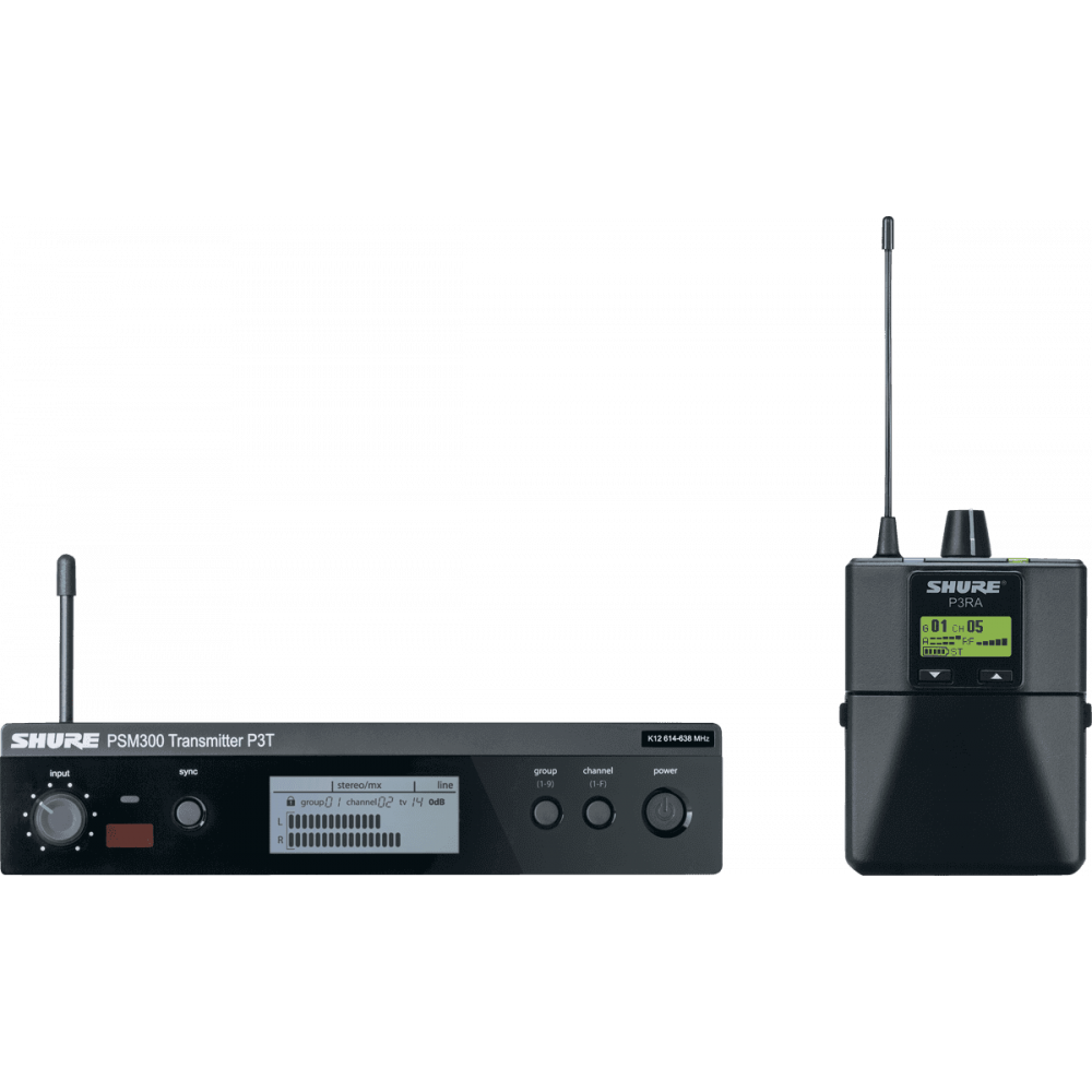 Shure P3RA Système de retour personnel Premium PSM®300 - 630-654 MHz ...