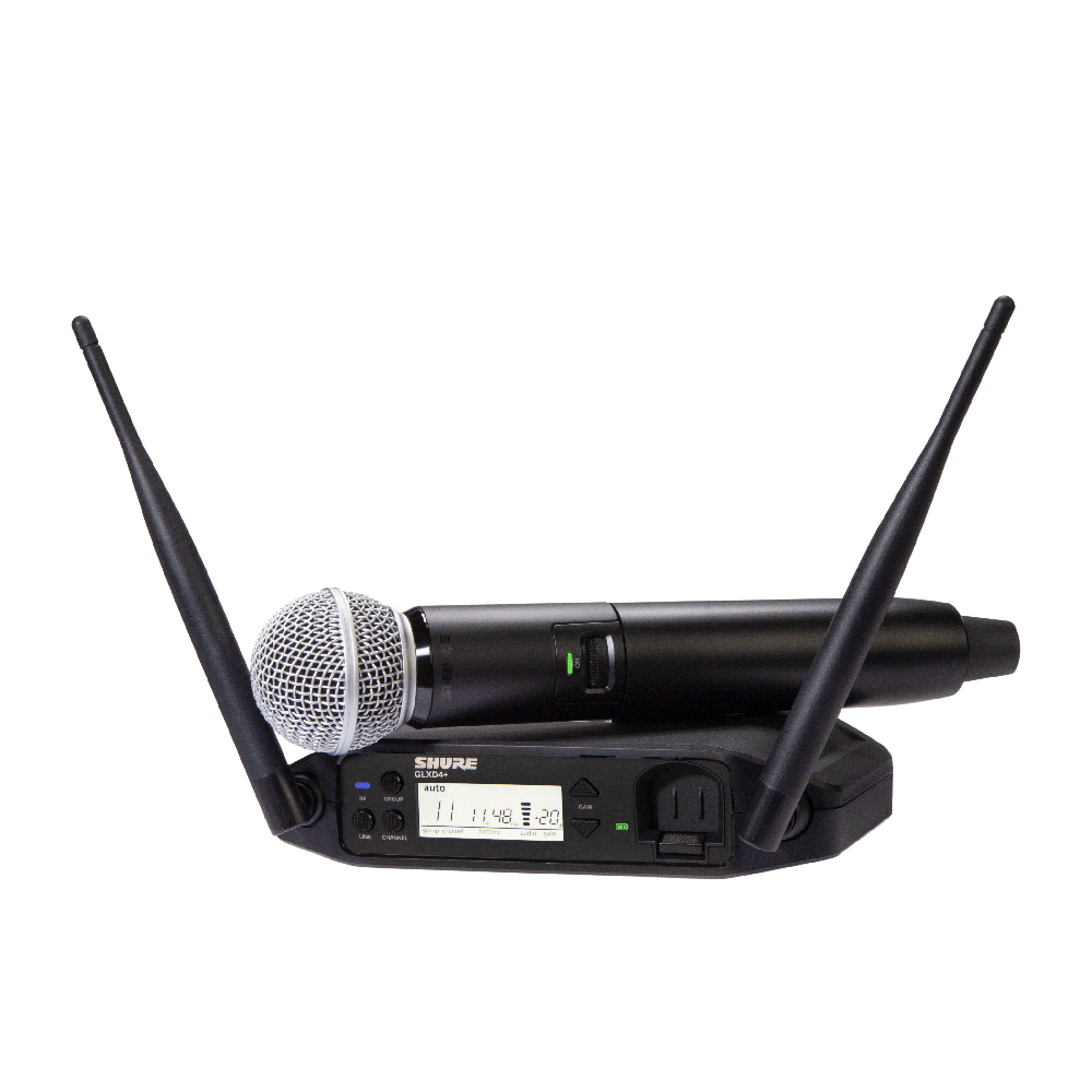Shure GLXD24+/SM58 Système sans fil numérique avec micro voix SM58 ...