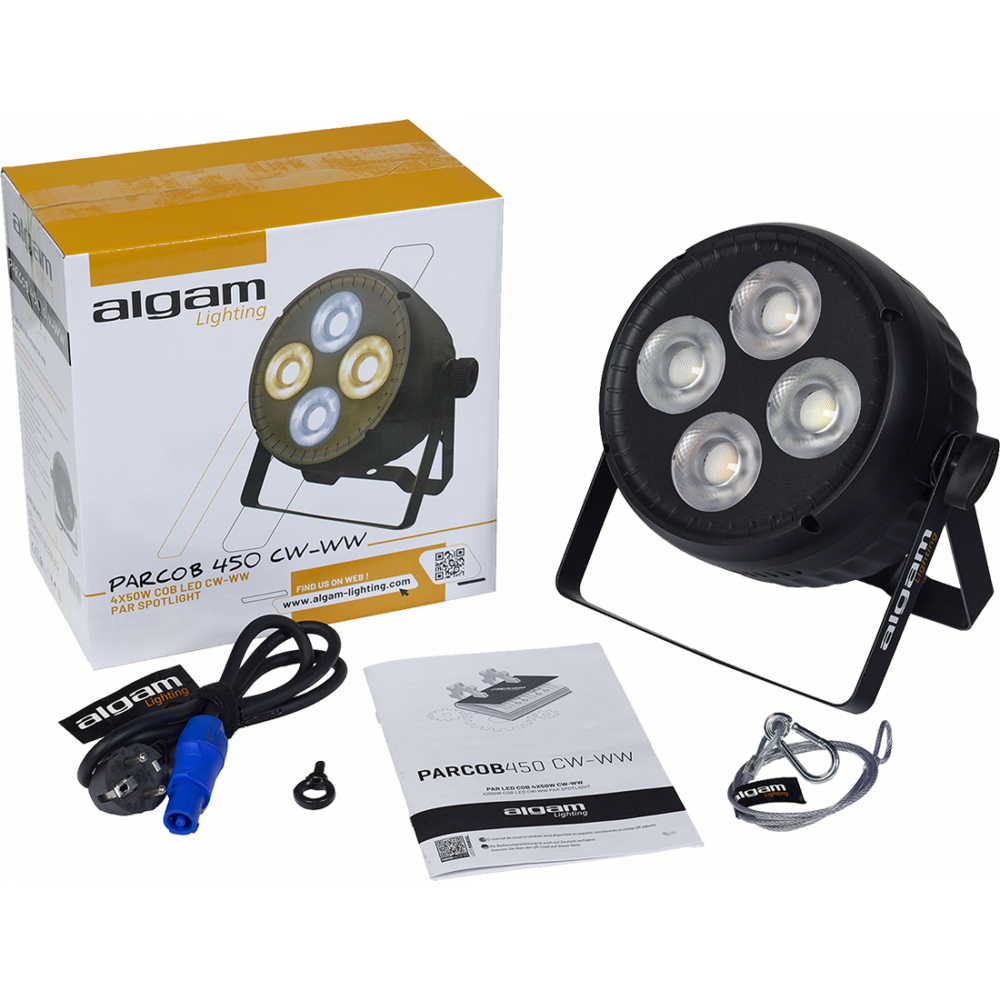 Algam Lighting PARCOB 450 CW-WW - PAR LED COB 4x 50W blanc froid/chaud | Algam Webstore