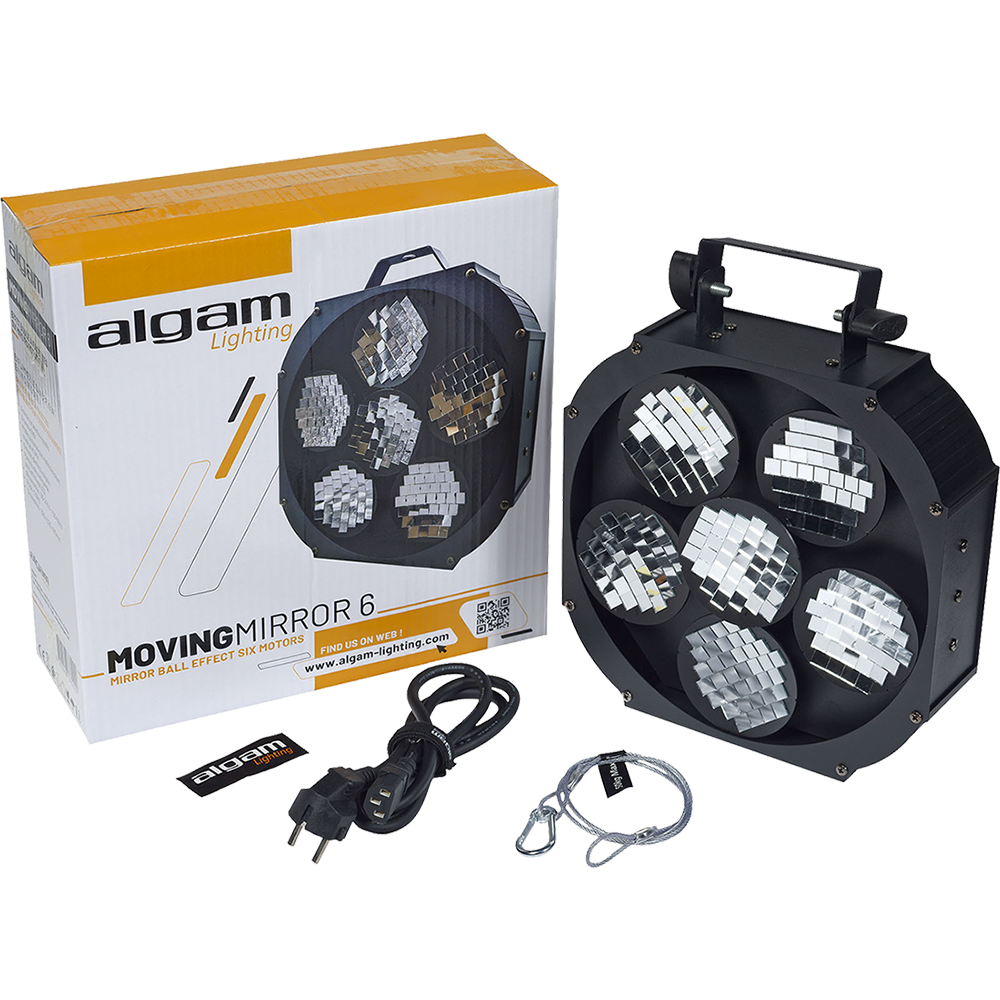 Algam Lighting MOVING MIRROR 6 - Effet boule à facettes motorisé ...